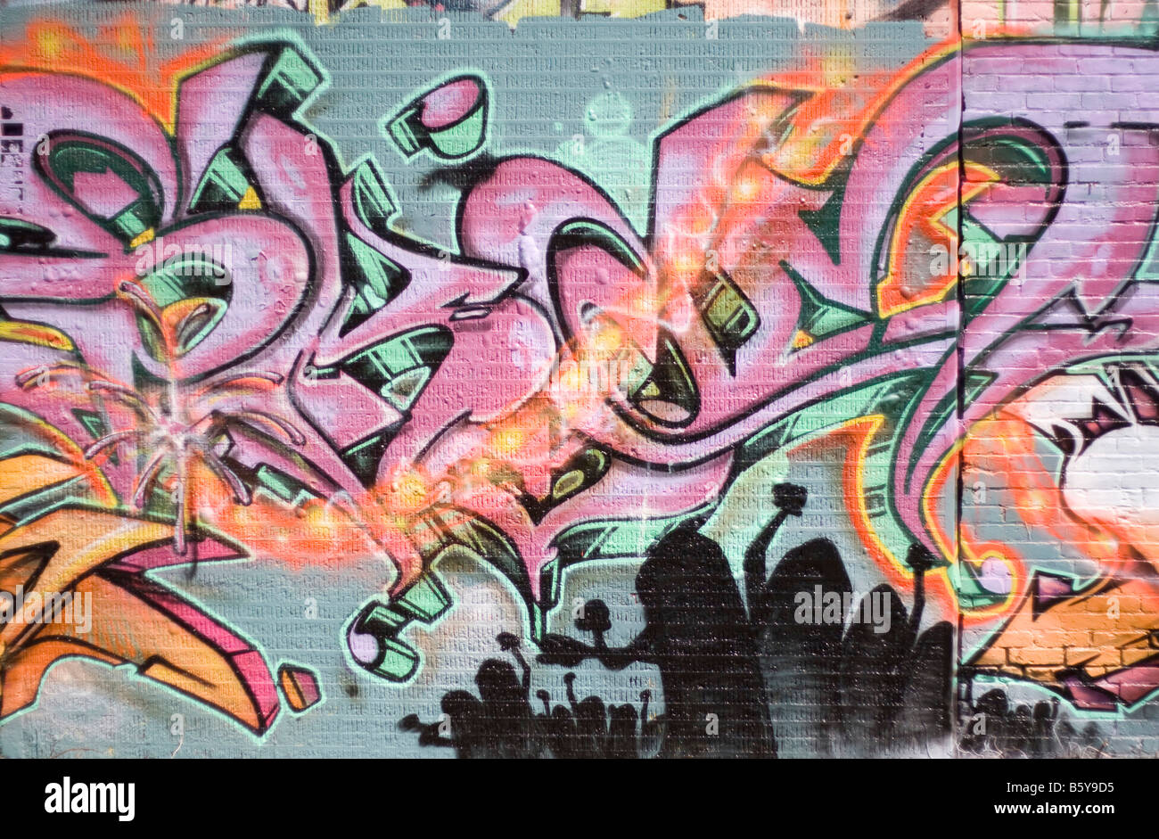 Graffiti covered walls This makes an excellent background or backdrop ...