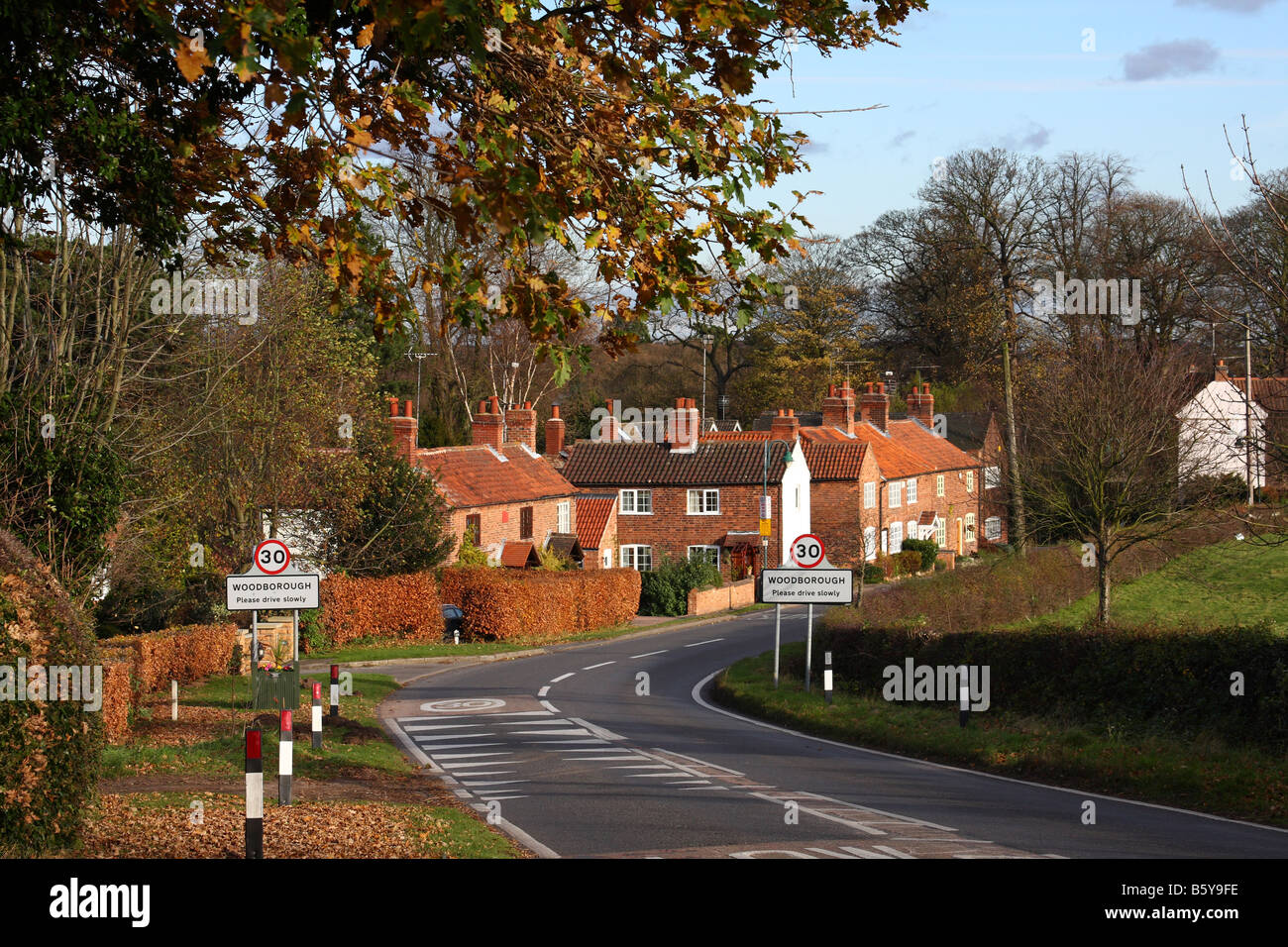 The village of Woodborough, Nottinghamshire, England, U.K Stock Photo ...