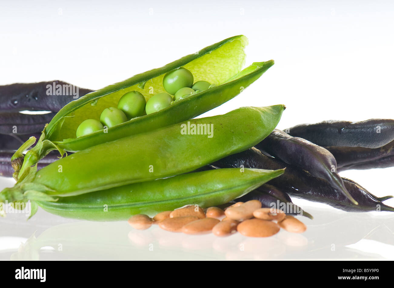 peas and beans Stock Photo - Alamy