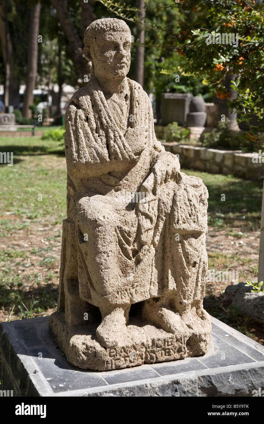 Statue of a Man. National Archaeological Museum, Damascus, Syria Stock ...
