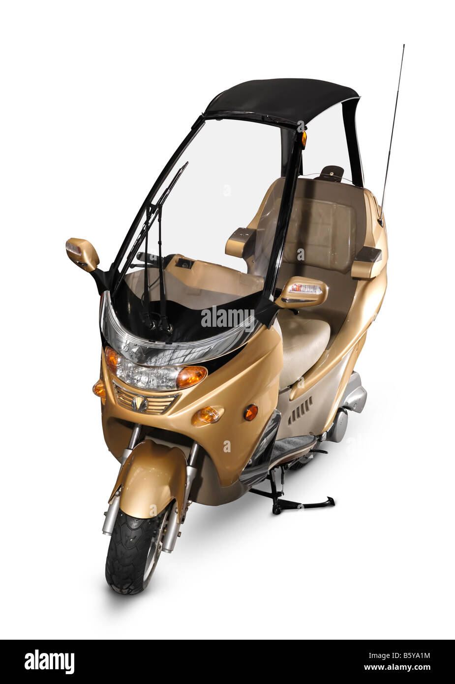 Covered Motor Scooter Stock Photo - Alamy