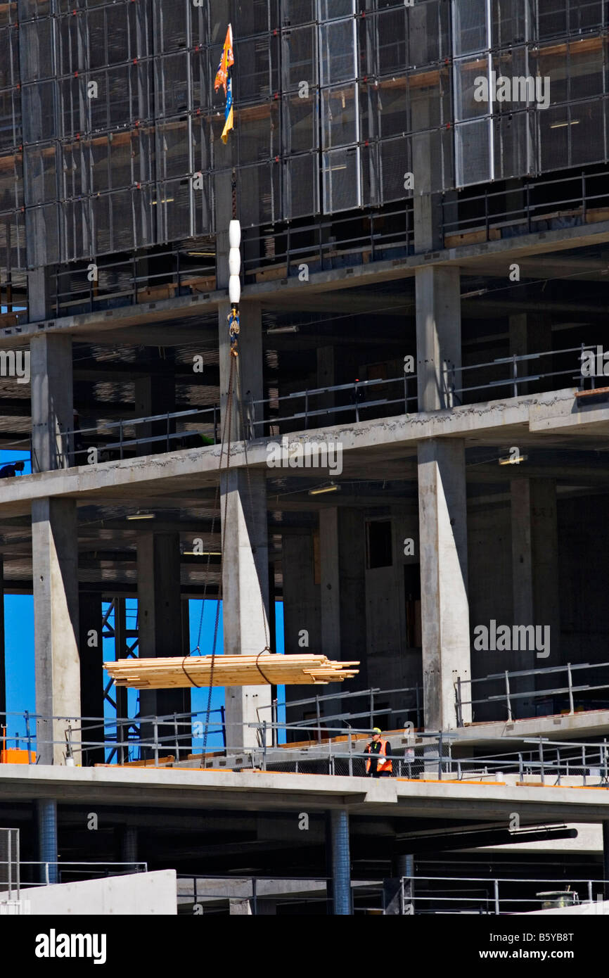Construction / A Site Crane lifts a load of Timber.Melbourne Victoria ...