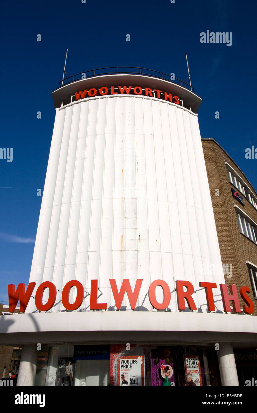woolworths group plc flagship store fascade ilford essex england uk gb ...