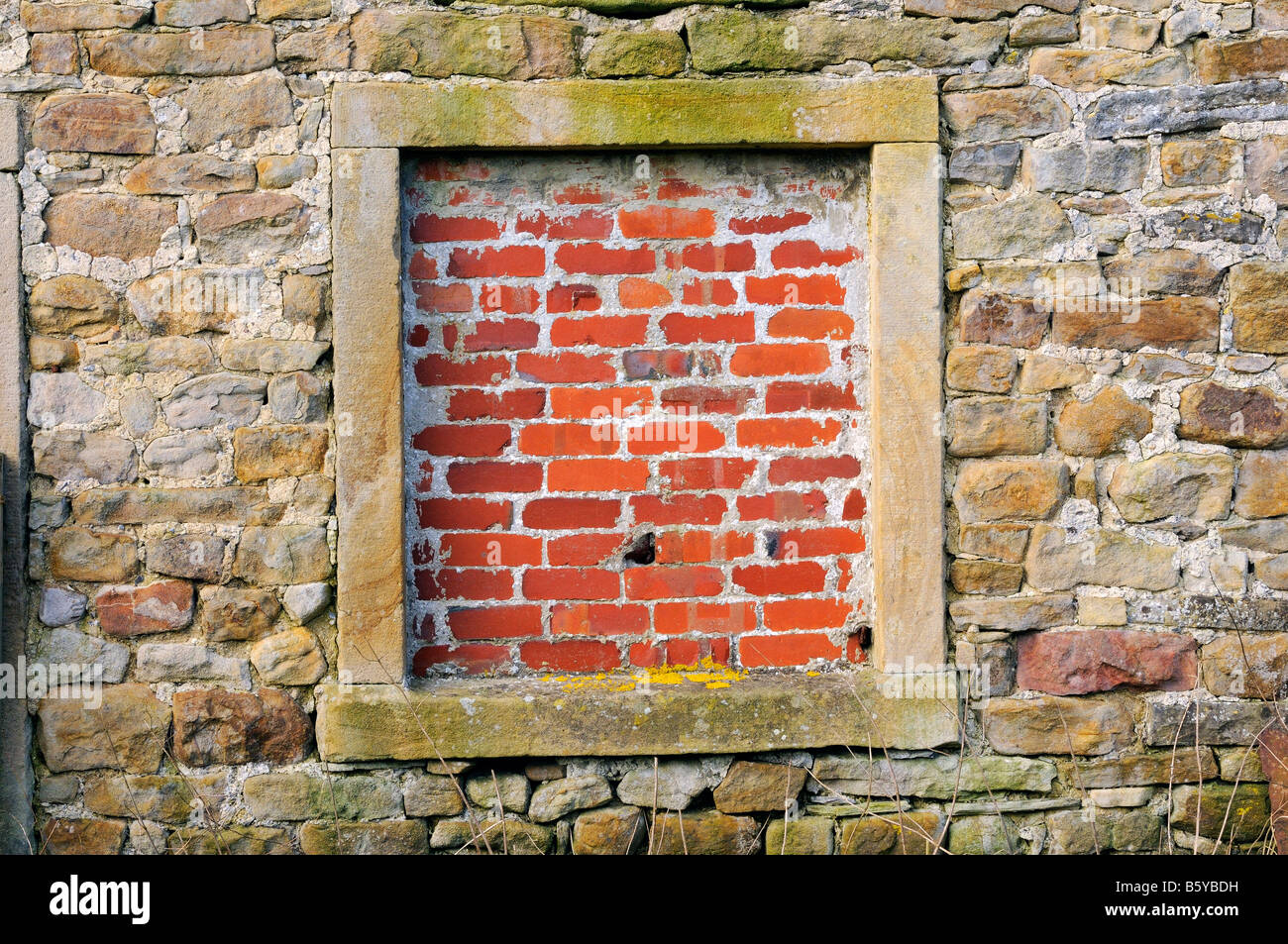 A bricked up window in an old house Stock Photo - Alamy