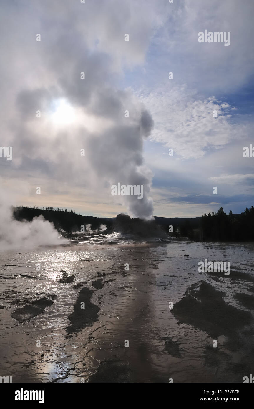 Castle Geyser in Yellowstone National park Stock Photo - Alamy
