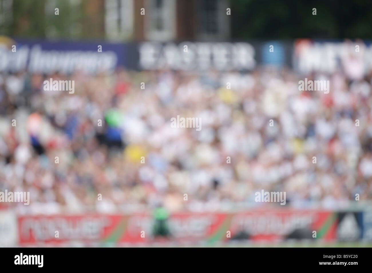 crowd fans spectators blurred out of focus sports cricket soft ...