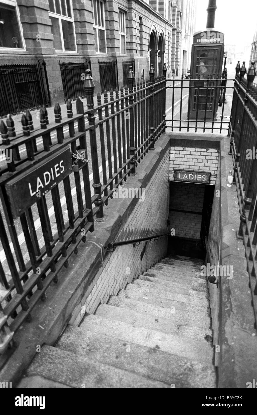 UK England Manchester K6 phone box near Ladies underground toilet Stock ...