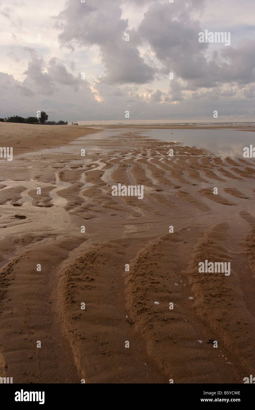 Low tide at Chendering beach in Kuala Terengganu, Malaysia Stock Photo ...