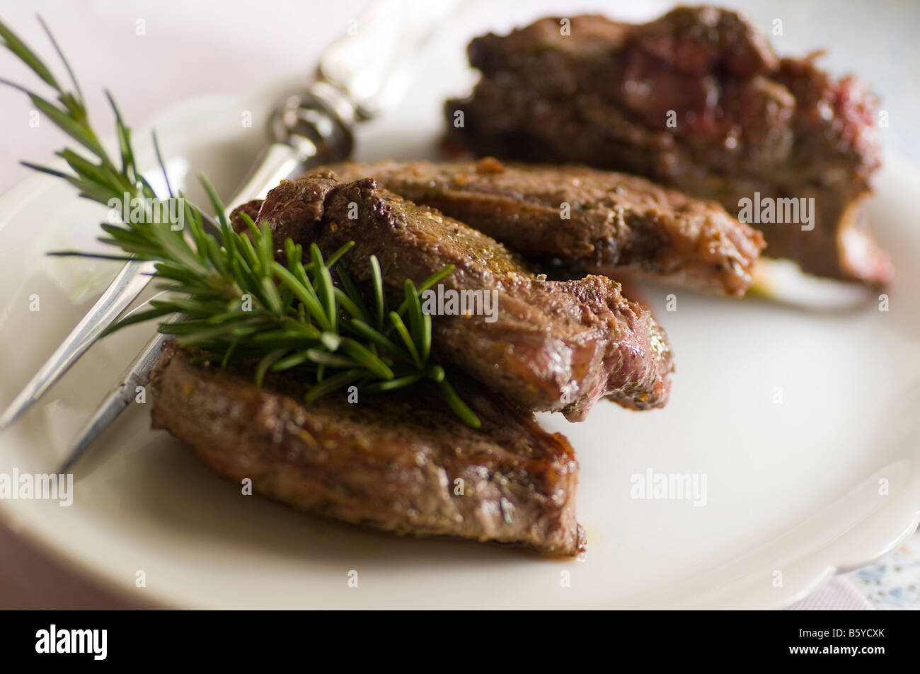 Wild boar chops Stock Photo - Alamy