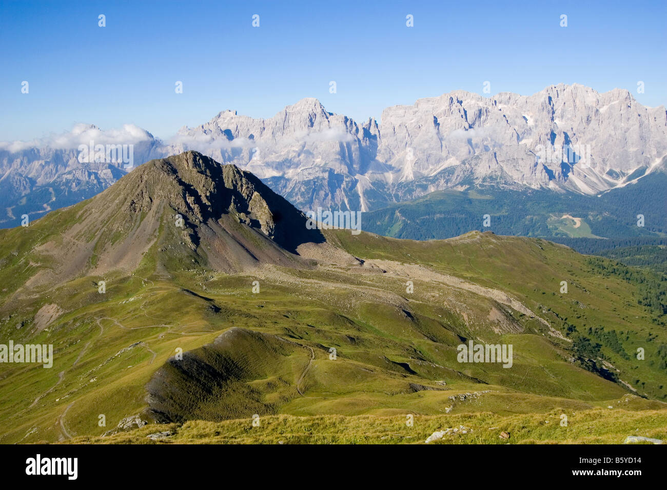 Mountain chain, Sesto Dolomites, Italy Stock Photo - Alamy