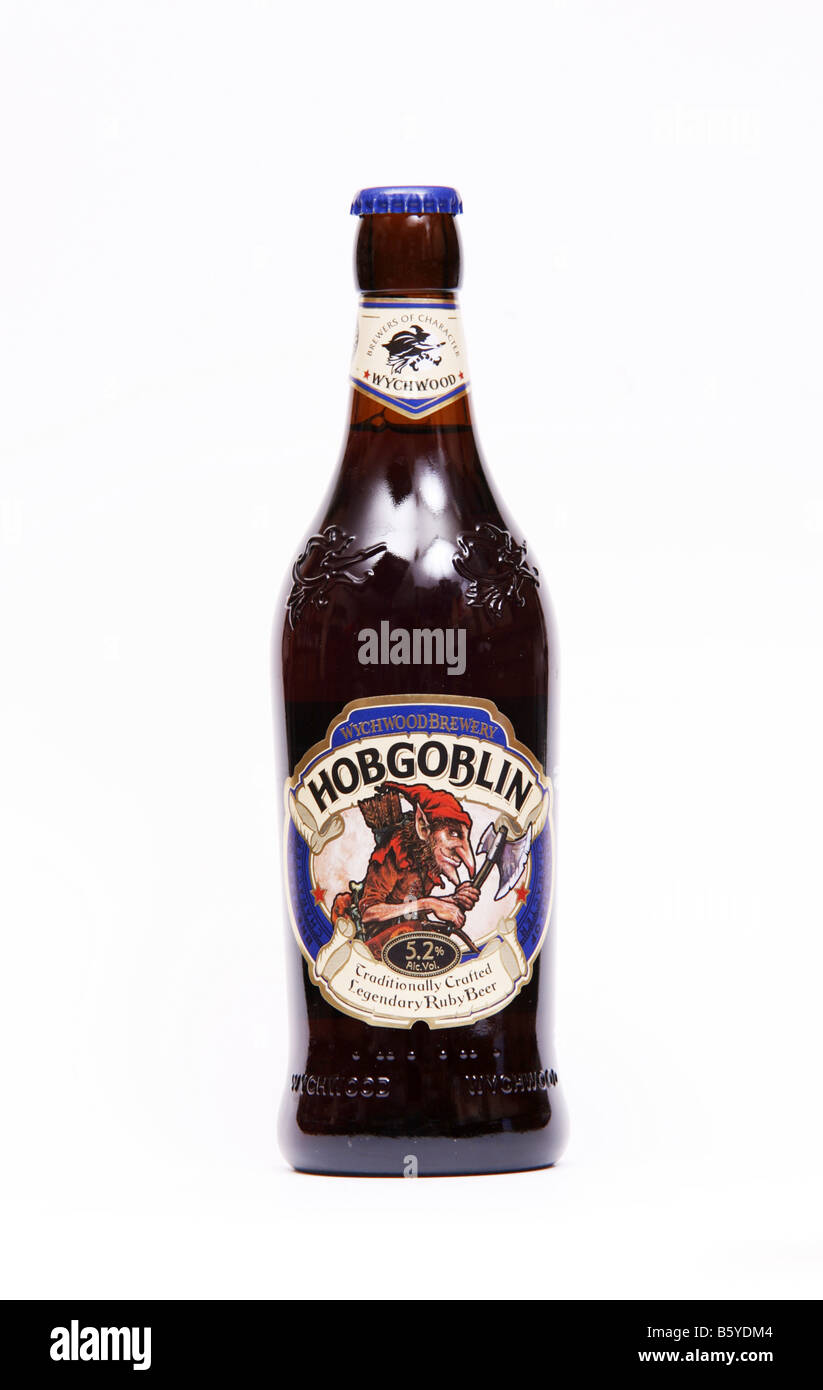 Bottle of Wychwood Brewery Hobgoblin Ale Cut Out Stock Photo - Alamy