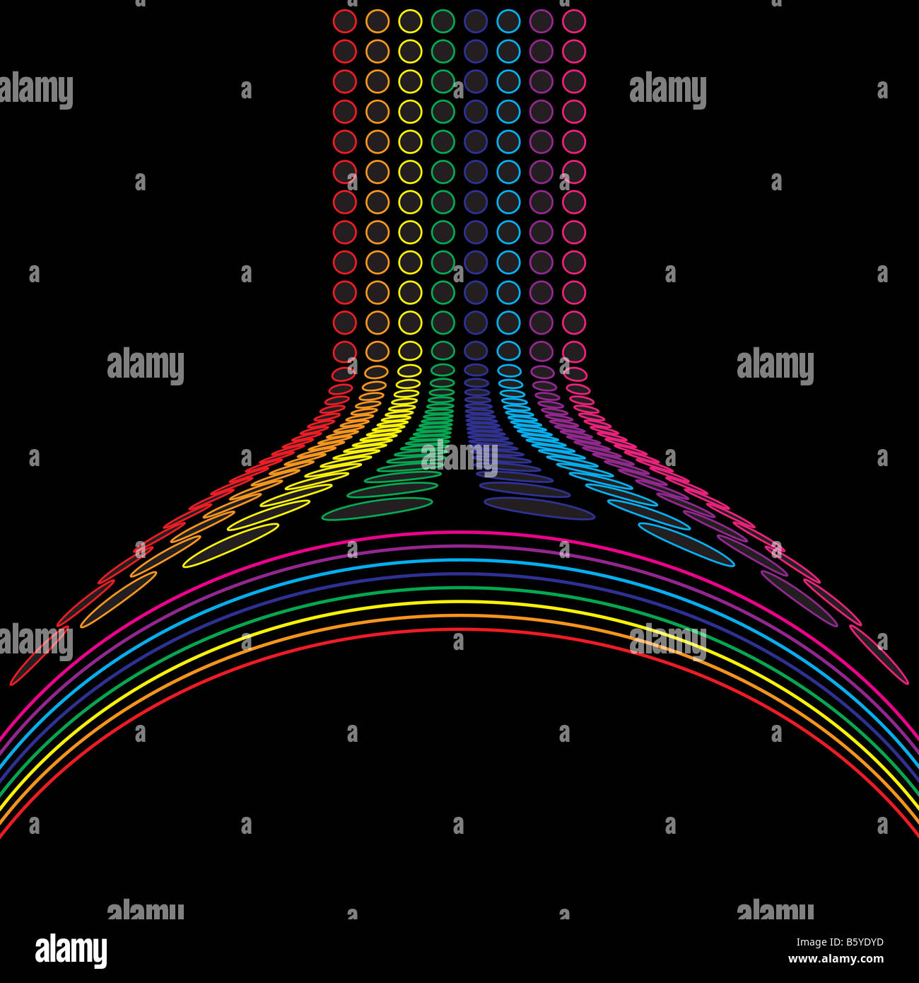 A rainbow colored abstract design template or layout Stock Photo - Alamy