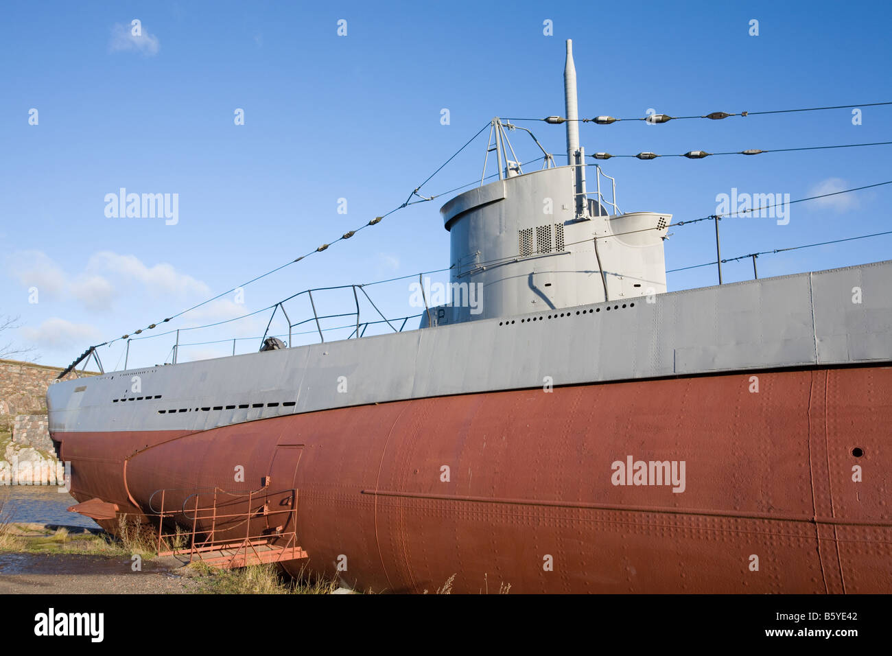 Submarine Vesikko on display in Suomenlinna Helsinki Stock Photo - Alamy