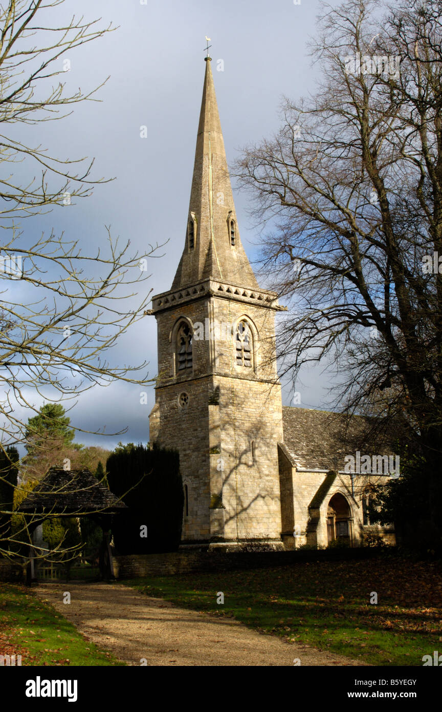 St Marys Church Lower Slaughter Stock Photo - Alamy
