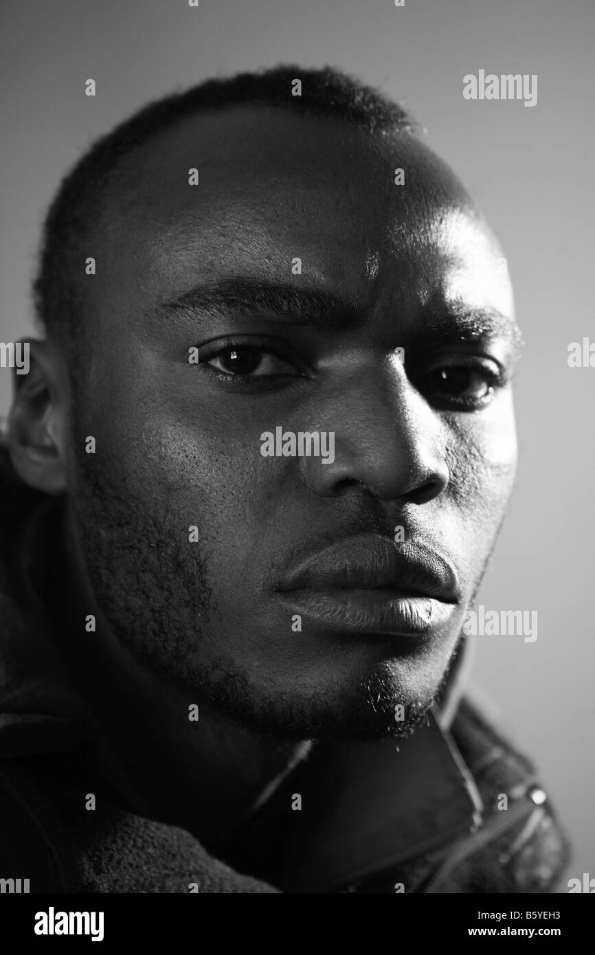 Black man's face Black and White Stock Photos & Images - Alamy