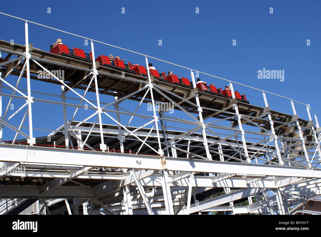 Amusement Park Ride Roller Coaster Stock Photo - Alamy