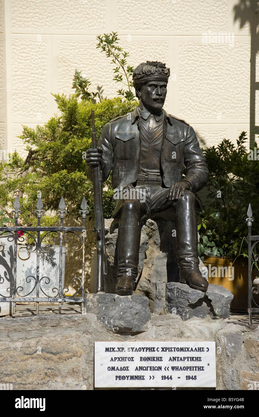 Memorial cretan sculpture Stock Photo - Alamy
