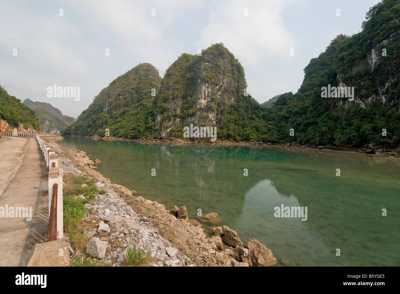 Vietnam rural route sandy scenery scenic road river path Stock Photo ...