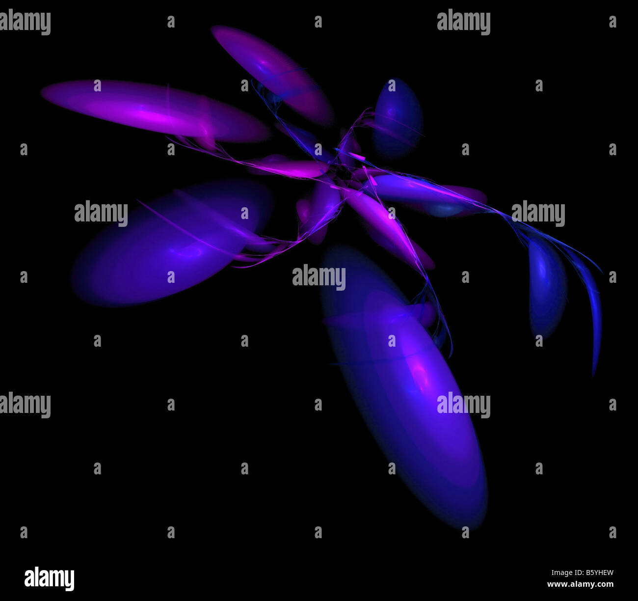 A 3D fractal illustration that looks like a spinning fan blade of some ...