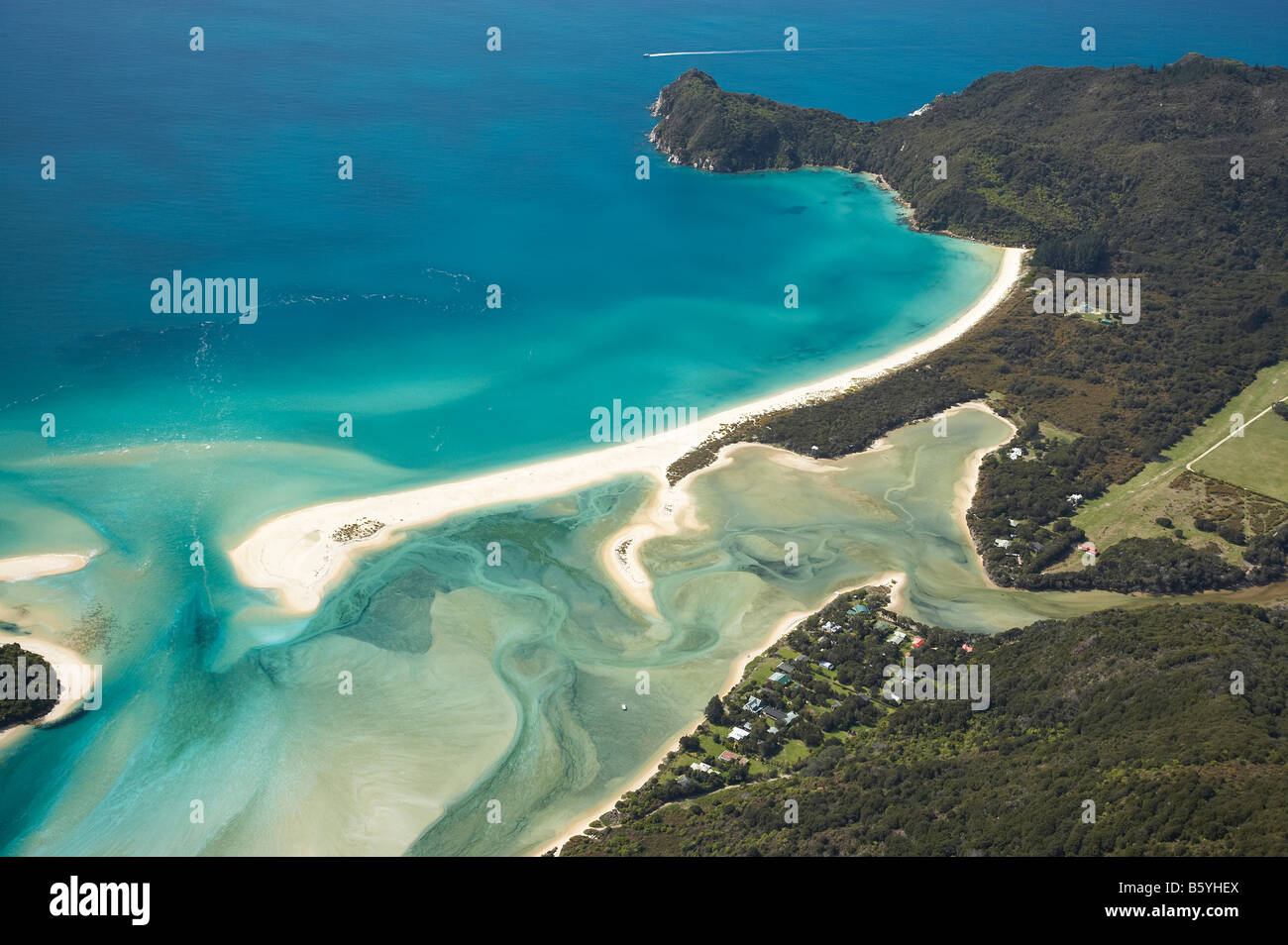 Aerial view of the awaroa inlet hi-res stock photography and images - Alamy