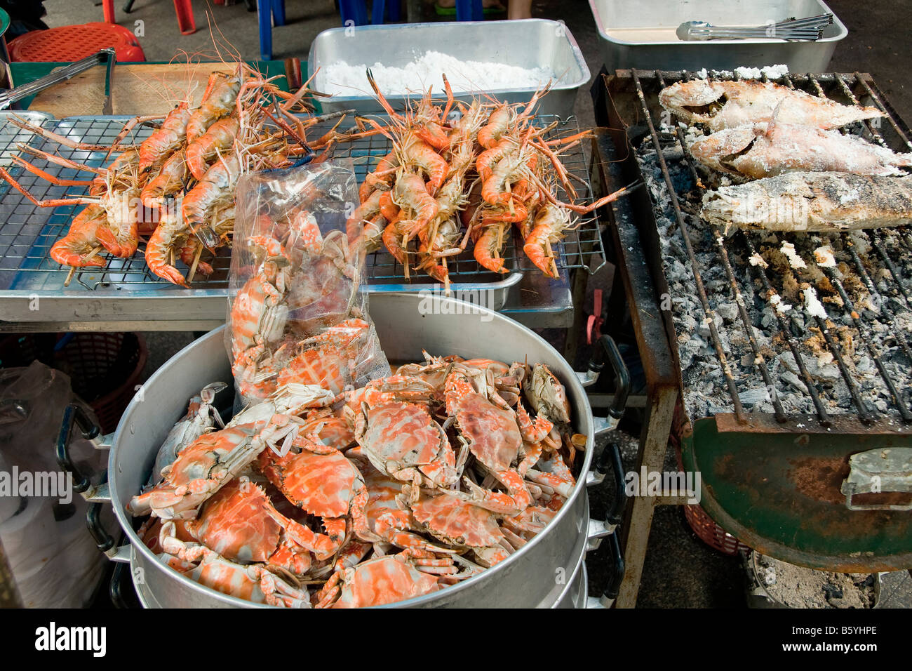 Thailand hotel delicious meat fish food plate dish catering Stock Photo ...