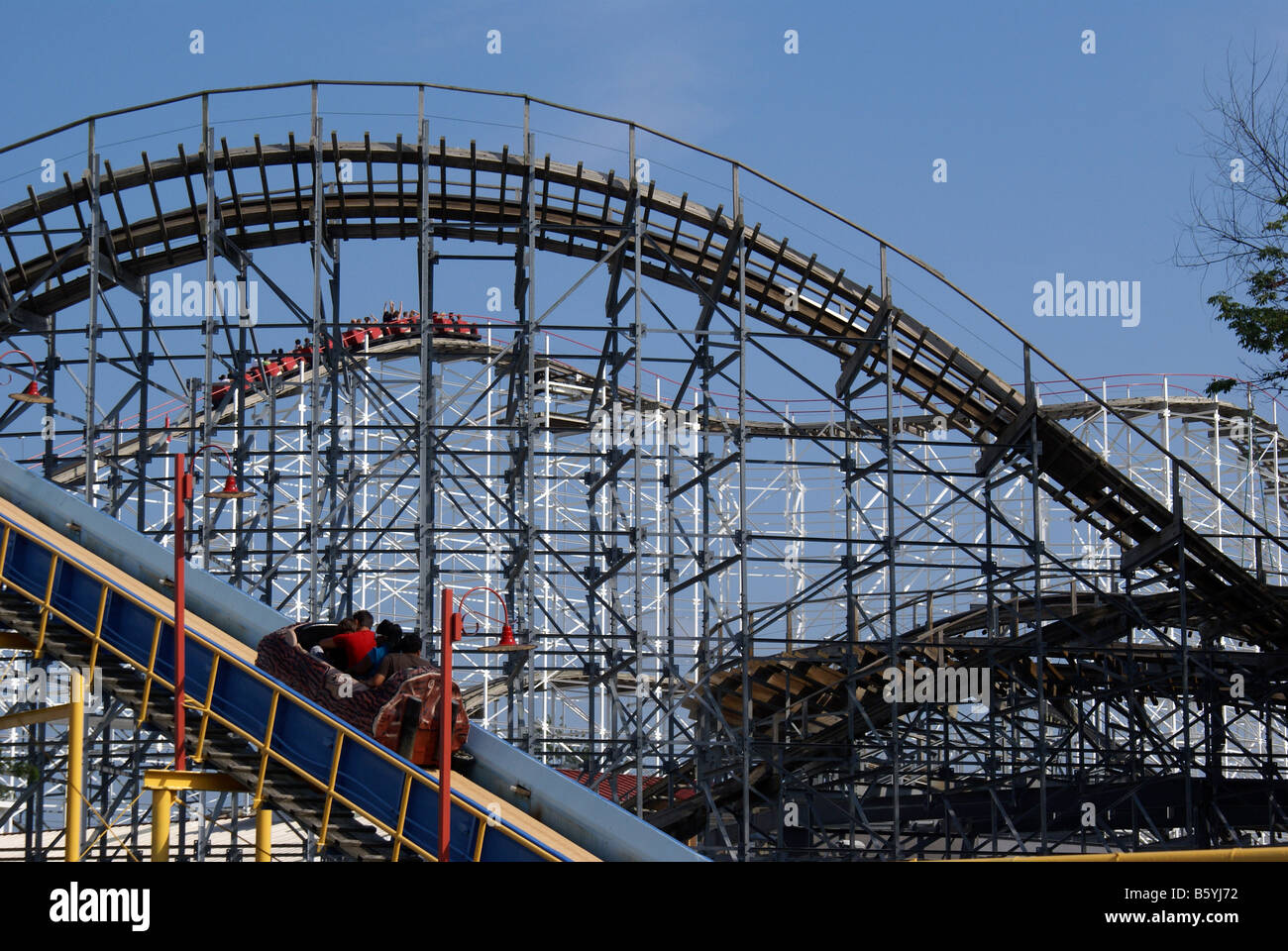 Two roller coaster hi-res stock photography and images - Alamy