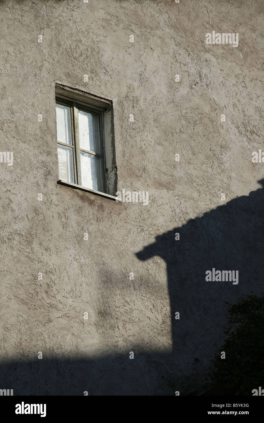 one window on side wall of building Stock Photo - Alamy