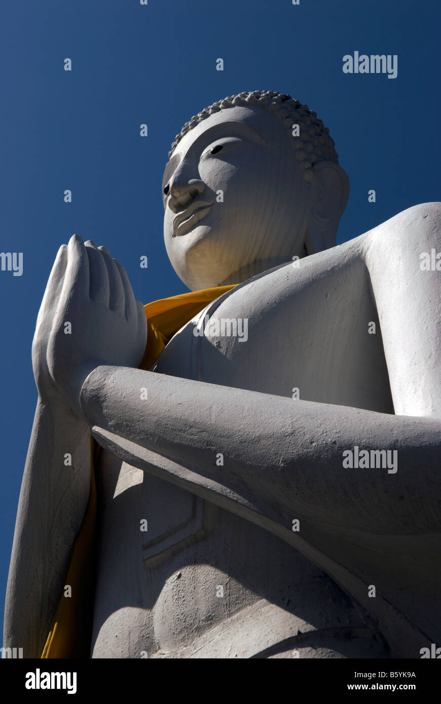 Thailand buddha erect prayer ayuthaya giant stone statue Stock Photo ...