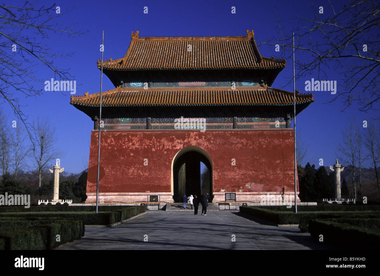 The Great Palace Gate at the Ming Tombs site near Beijing, China Stock ...