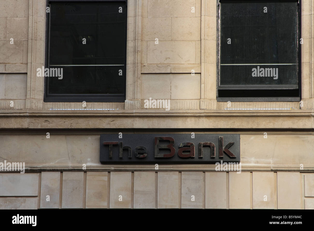 The Bank, wall sign Stock Photo - Alamy