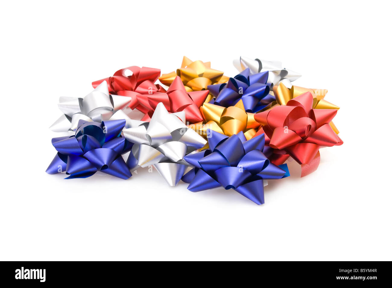 Collection of gift bows isolated on white background Stock Photo - Alamy
