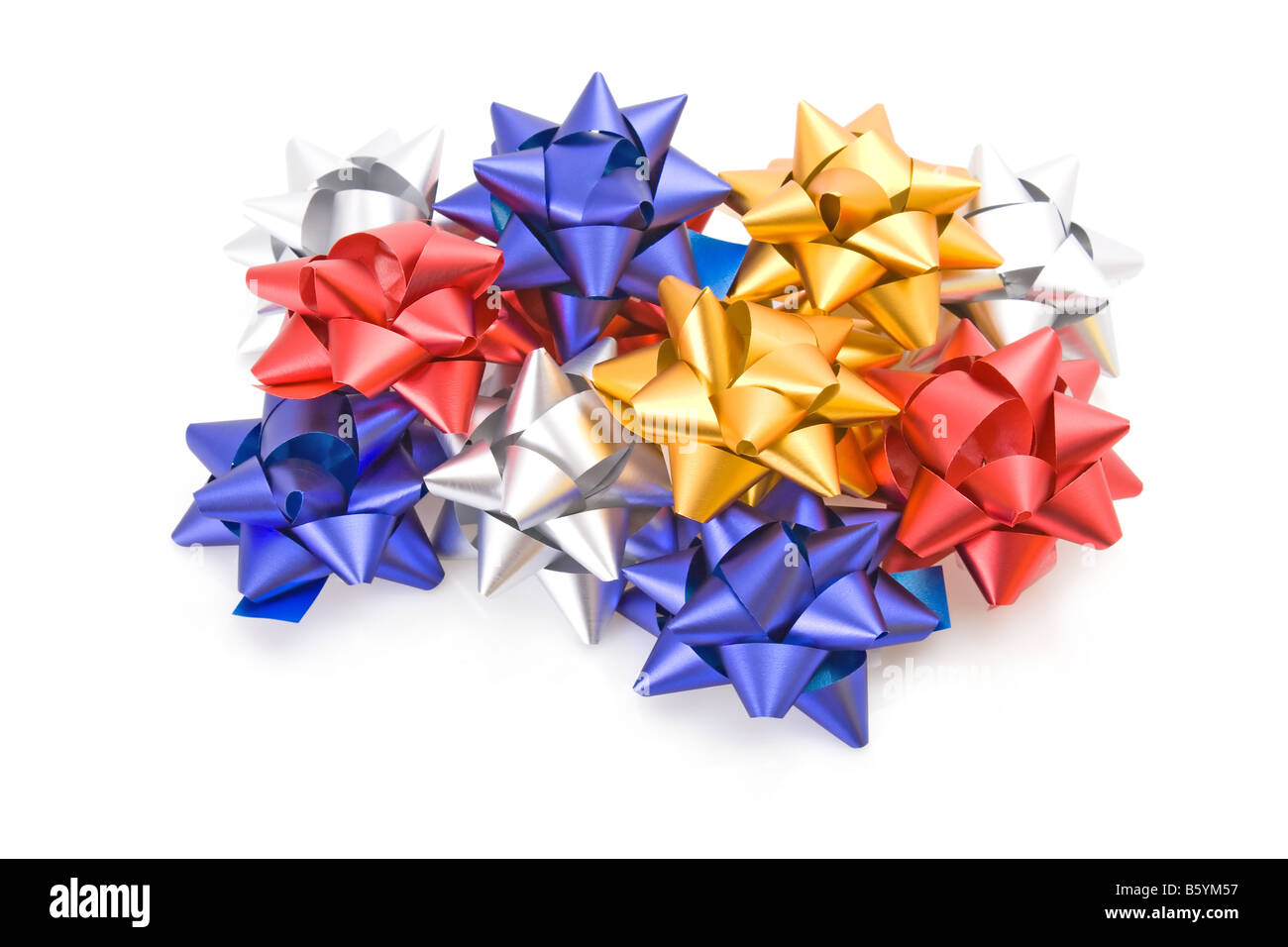 Collection of gift bows isolated on white background Stock Photo - Alamy