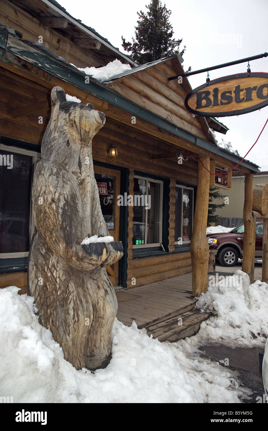 In Cooke City, Montana, where live bears are frequently seen, a wooden ...