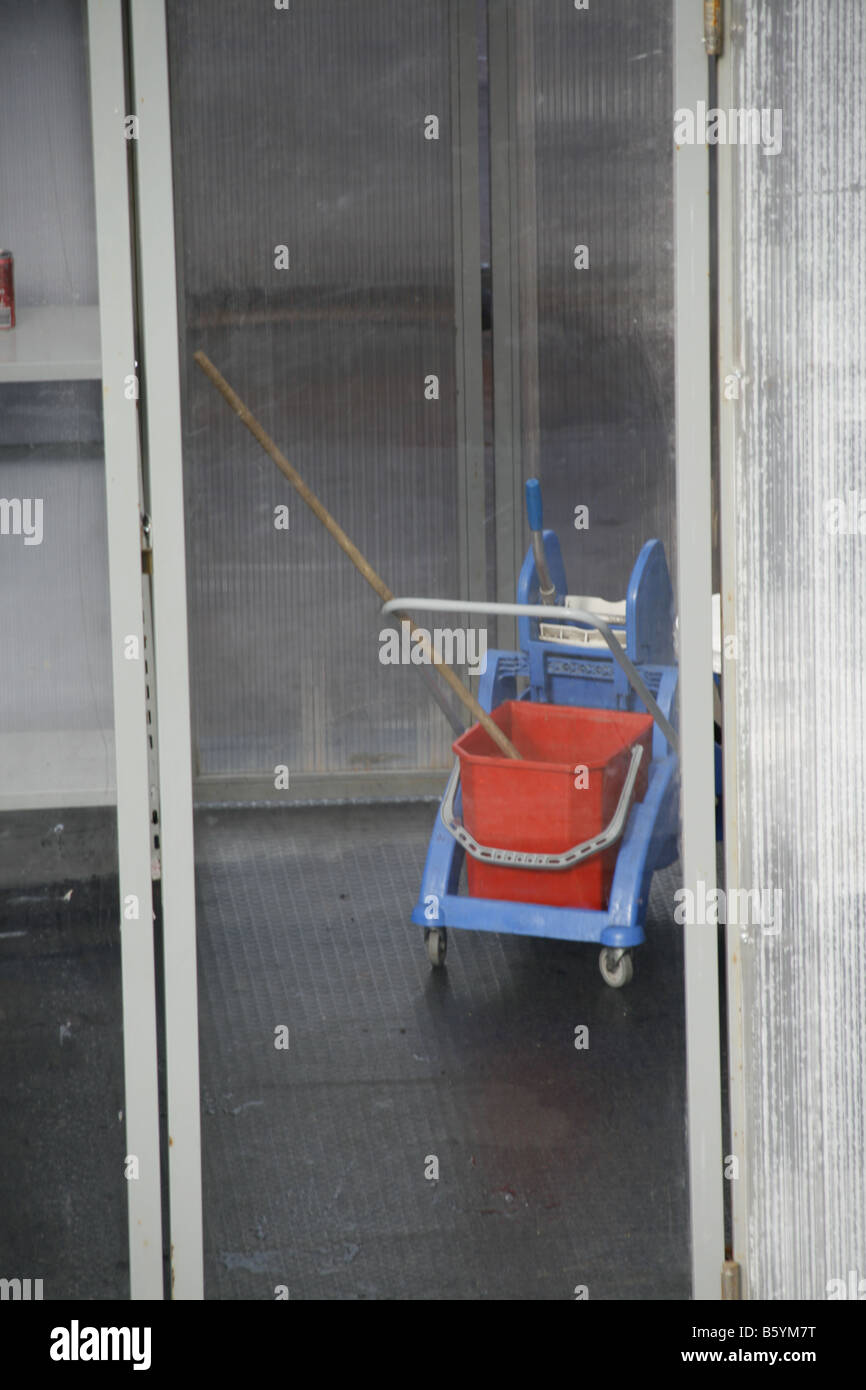 cleaning brush and equipment in empty room in city Stock Photo - Alamy