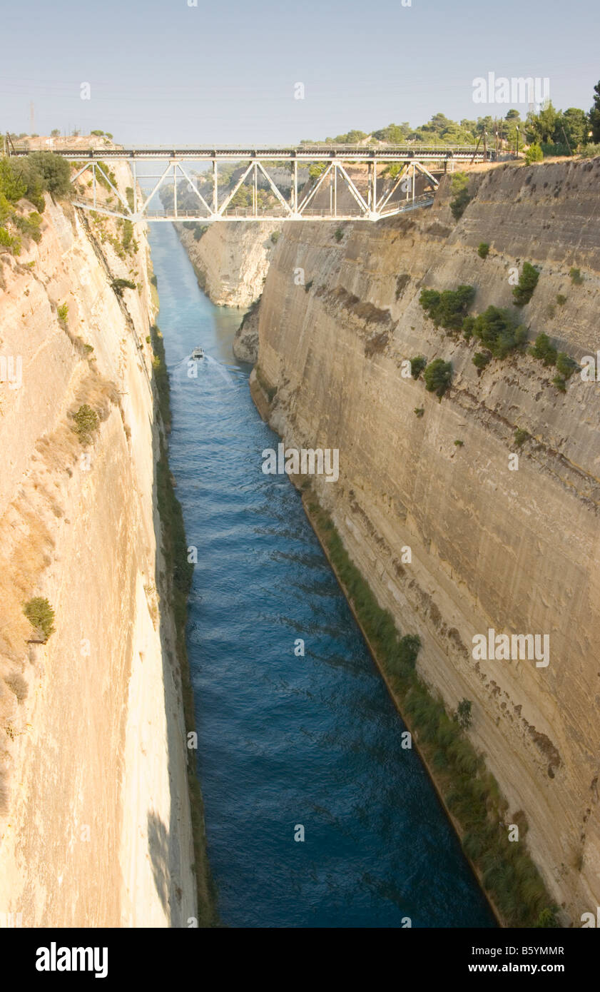 image of the amazing corinthian channel in corinth greece Stock Photo ...