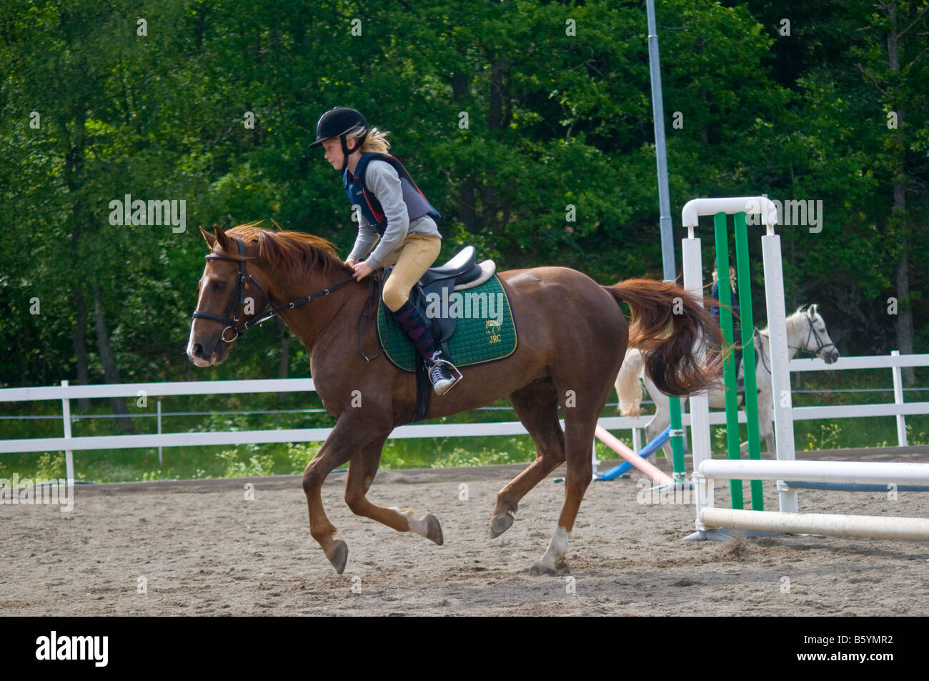 Pony jump competition Stock Photo - Alamy