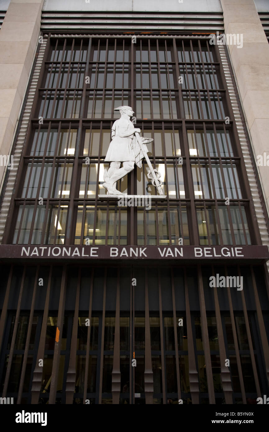 Front exterior of the National Bank of Belgium. Bruxelles. Belgium. (44 ...
