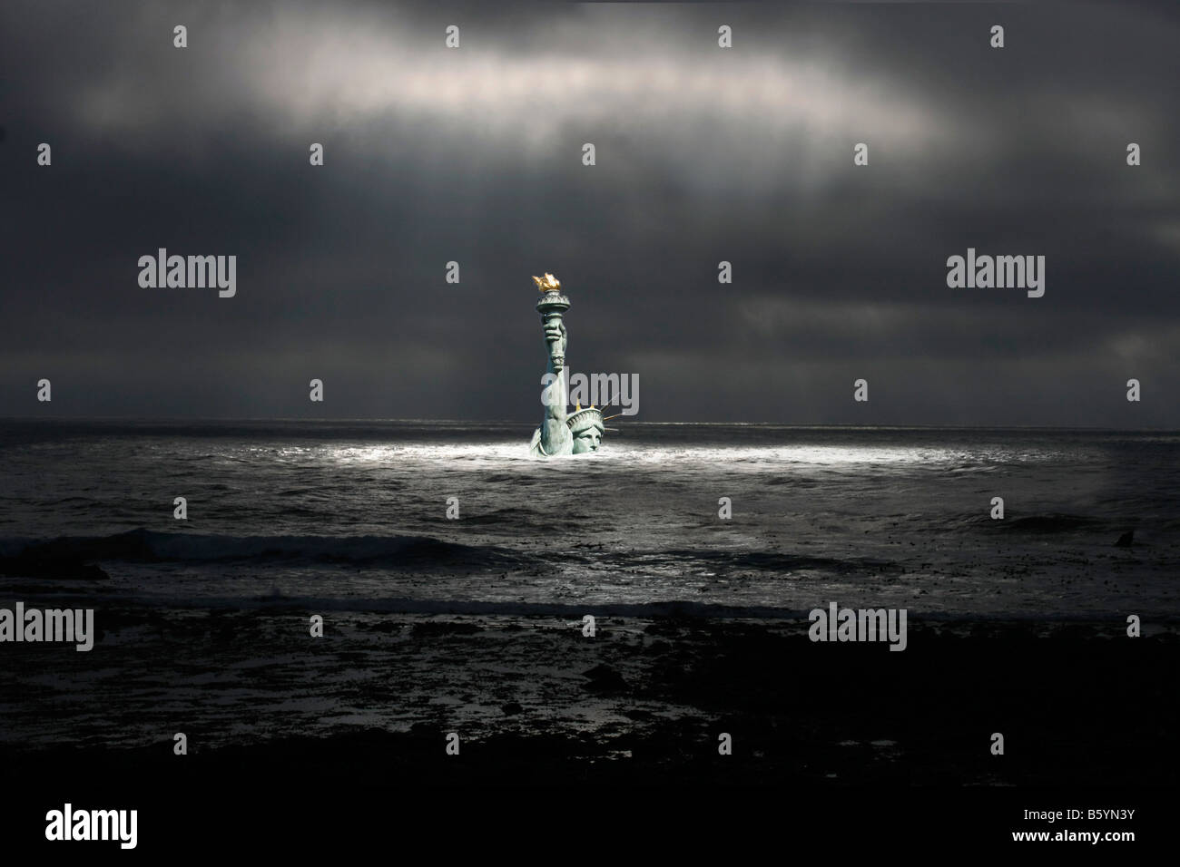 Statue of Liberty in Water Stock Photo - Alamy