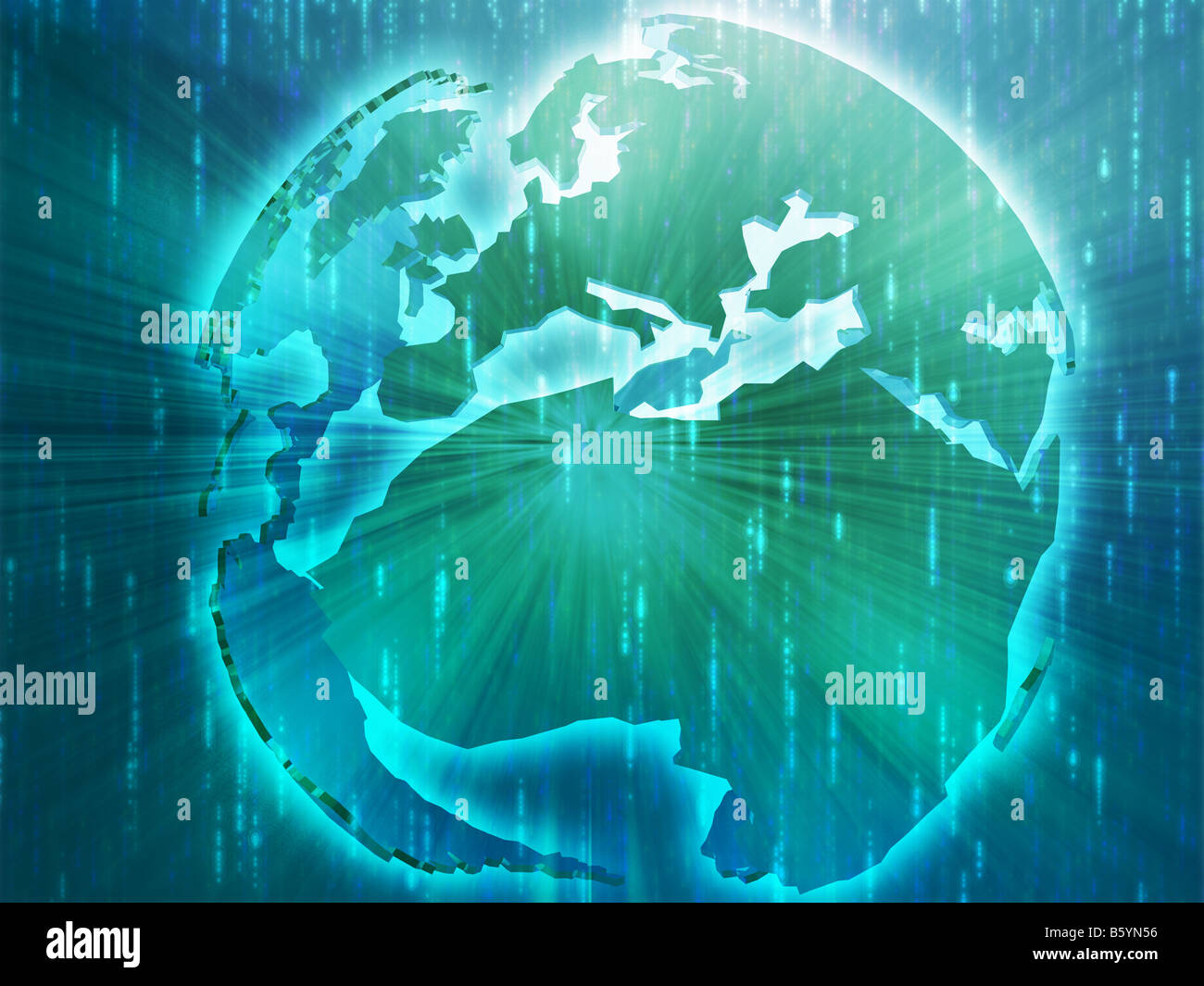 Map of the Europe on a spherical globe cartographical illustration ...