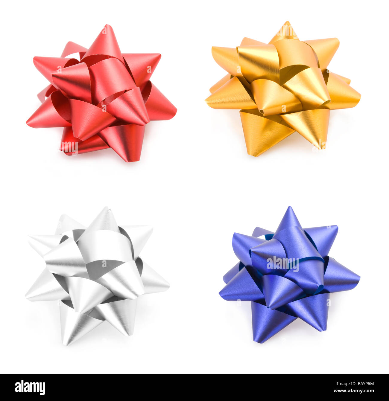 Collection of gift bows isolated on white background Stock Photo - Alamy