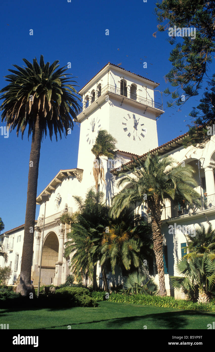 County Courthouse Building, Santa Barbara, California, America, USA ...