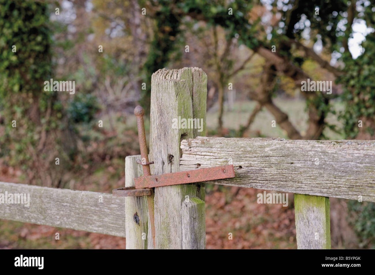A gate on a footpath Stock Photo - Alamy