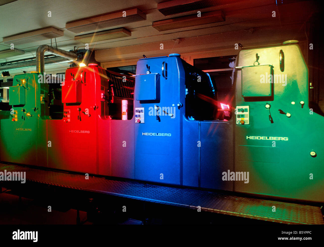 FOUR COLOUR PRINT PRESS Stock Photo - Alamy