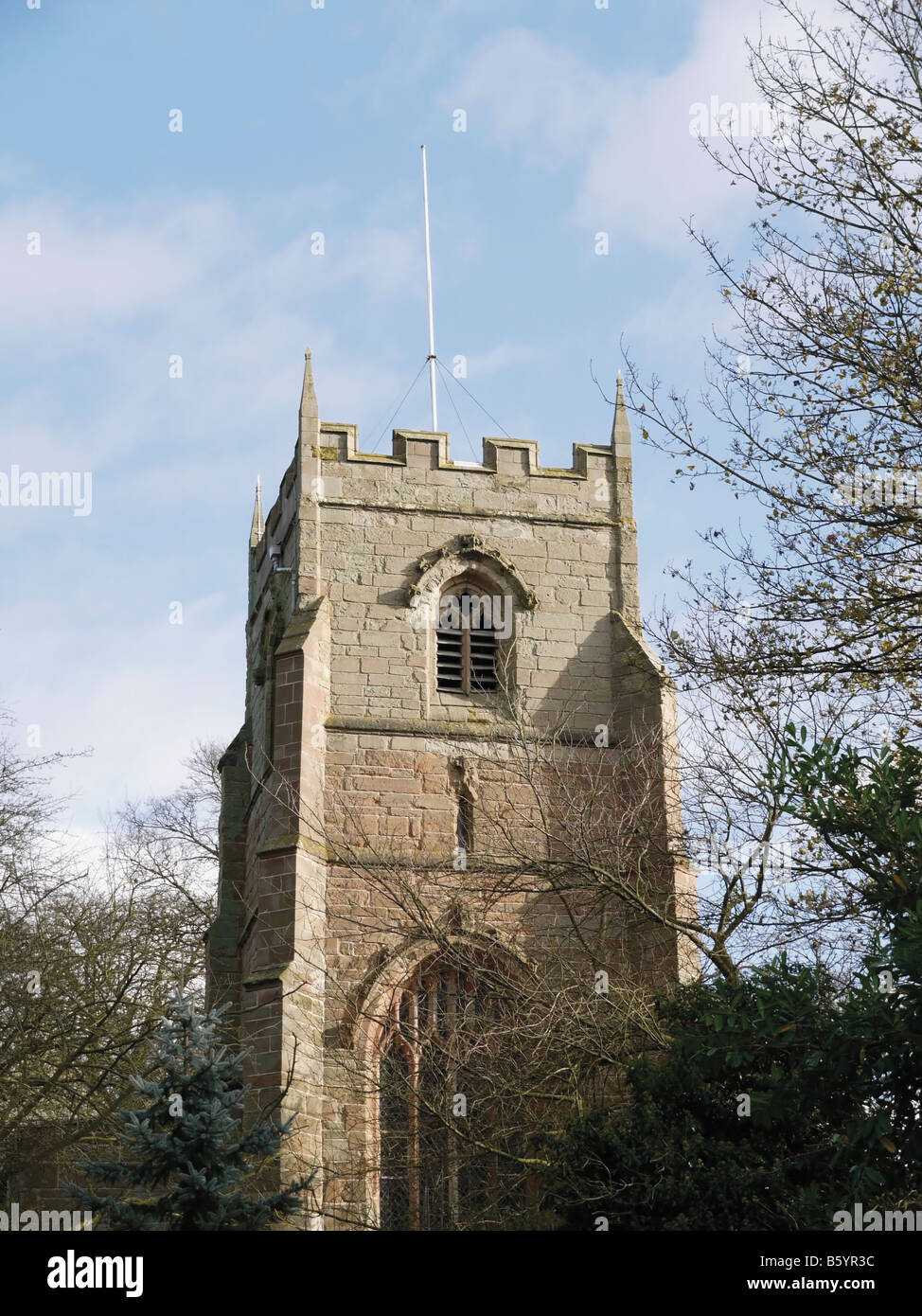 churchyard beoley church warwickshire midlands Stock Photo - Alamy