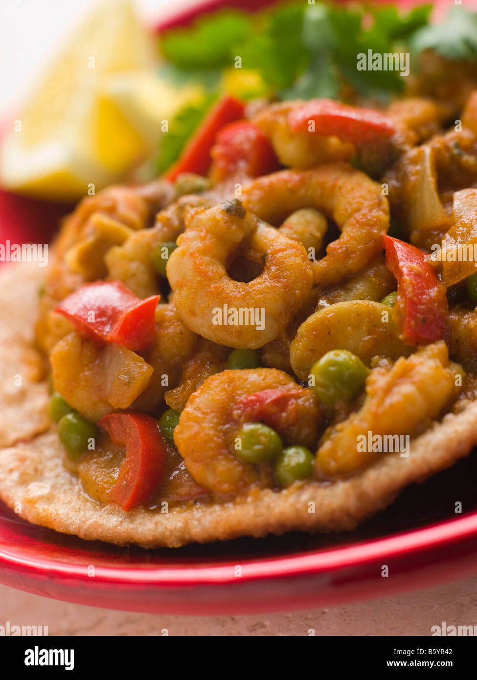 Prawn Puri with Lemon Stock Photo - Alamy
