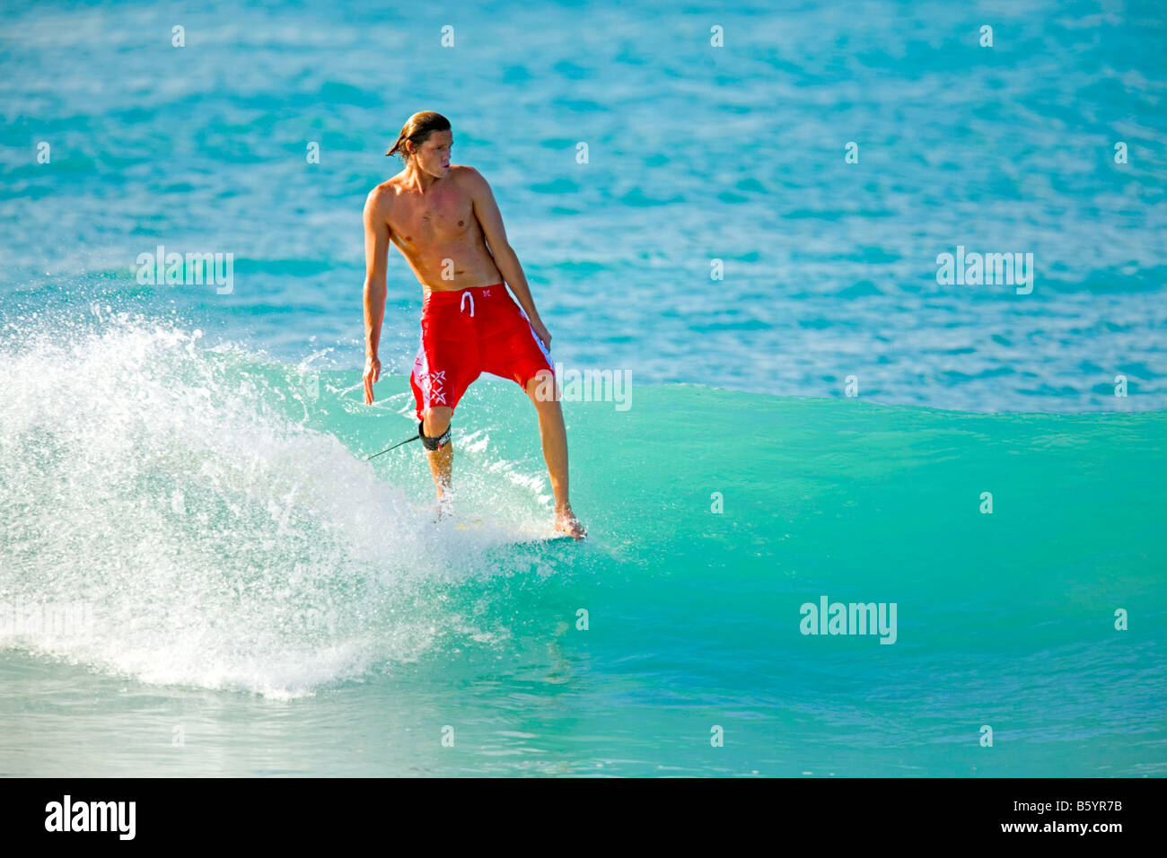 Barbados, Surfing, Sam Bleakley (UK Stock Photo - Alamy