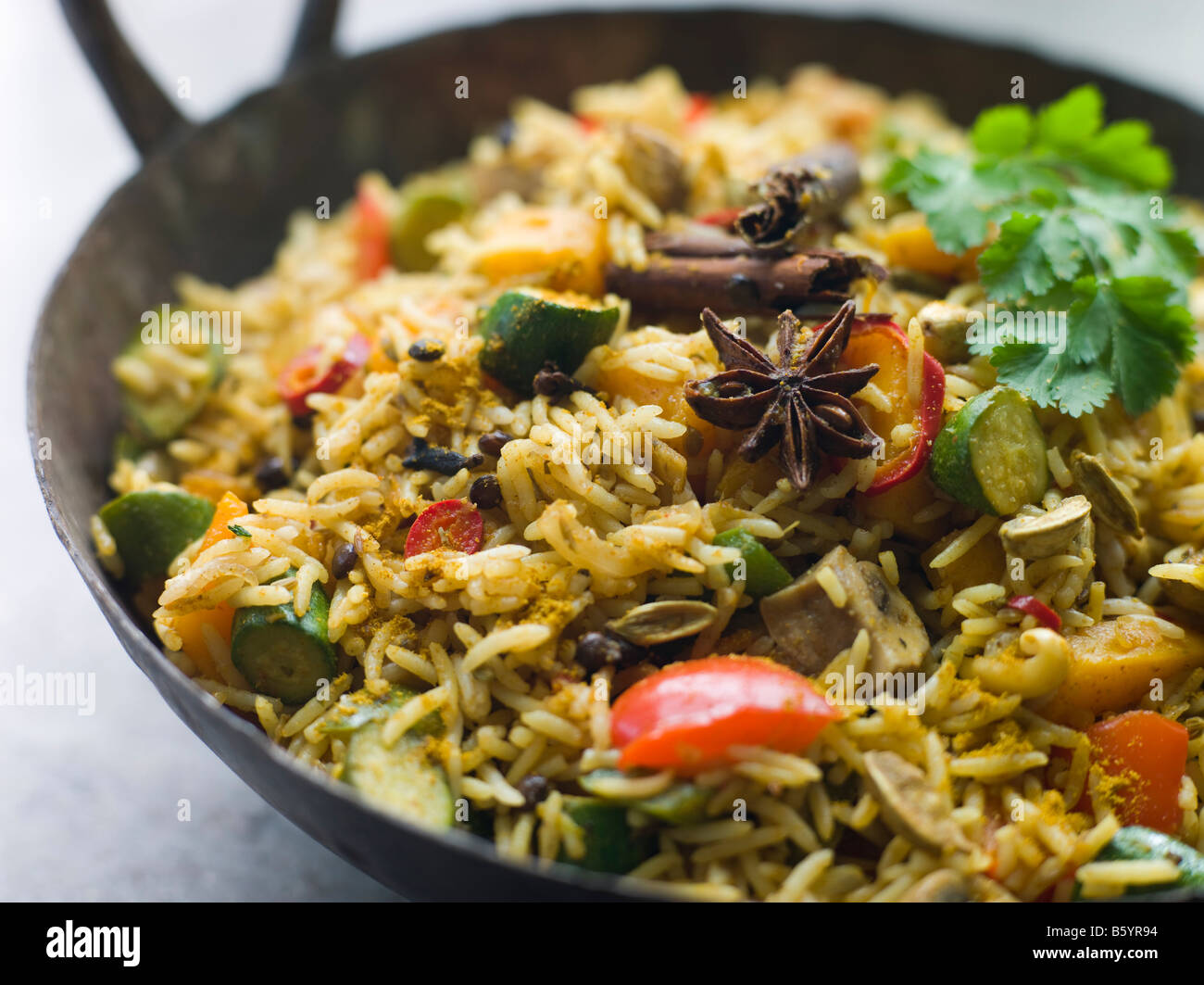 Vegetable Biryani in a Large Karahi Stock Photo - Alamy