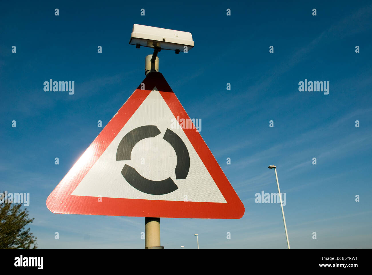 Road Sign Roundabout Uk Stock Photos & Road Sign Roundabout Uk Stock ...