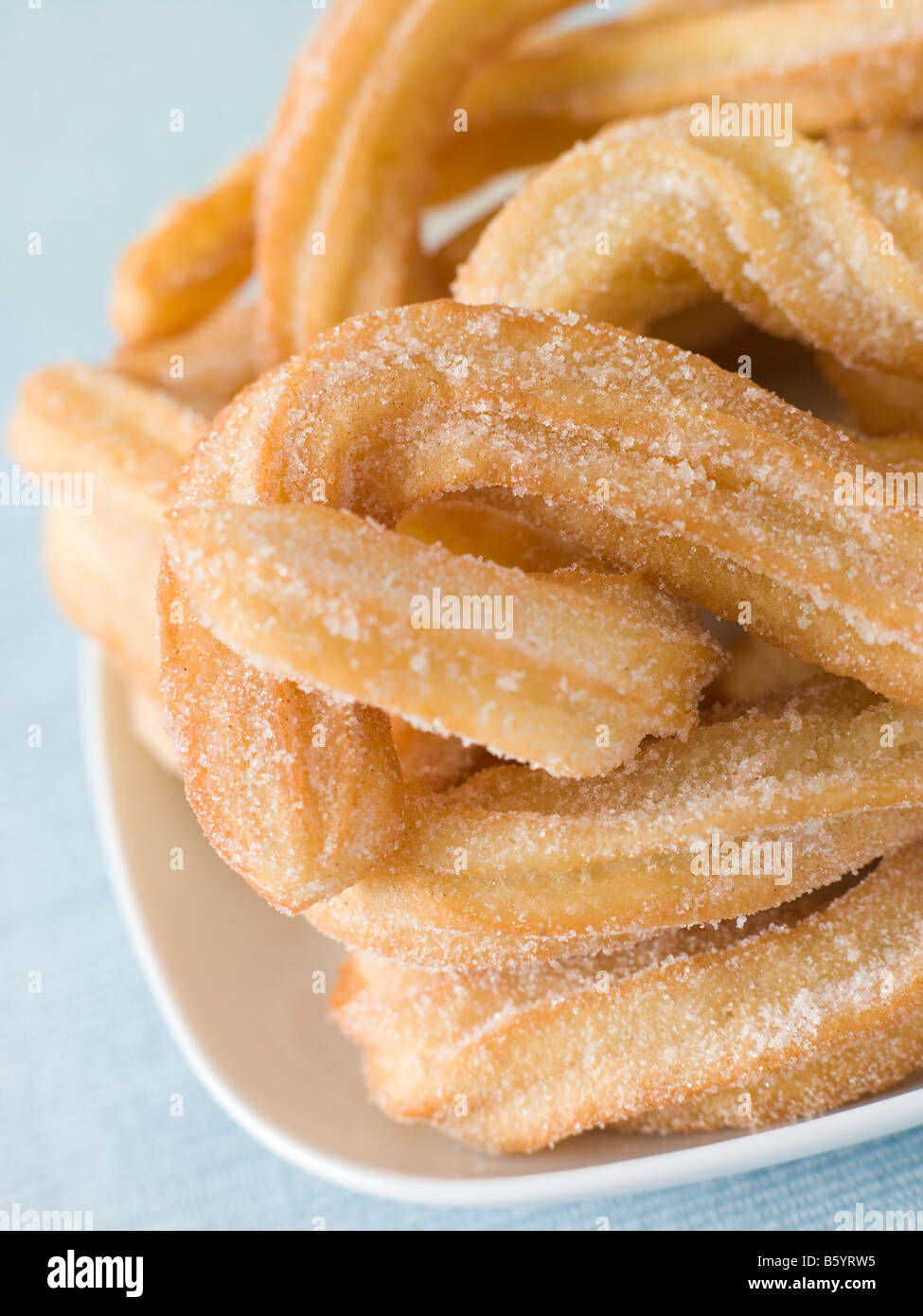 Plate of Churros Stock Photo - Alamy