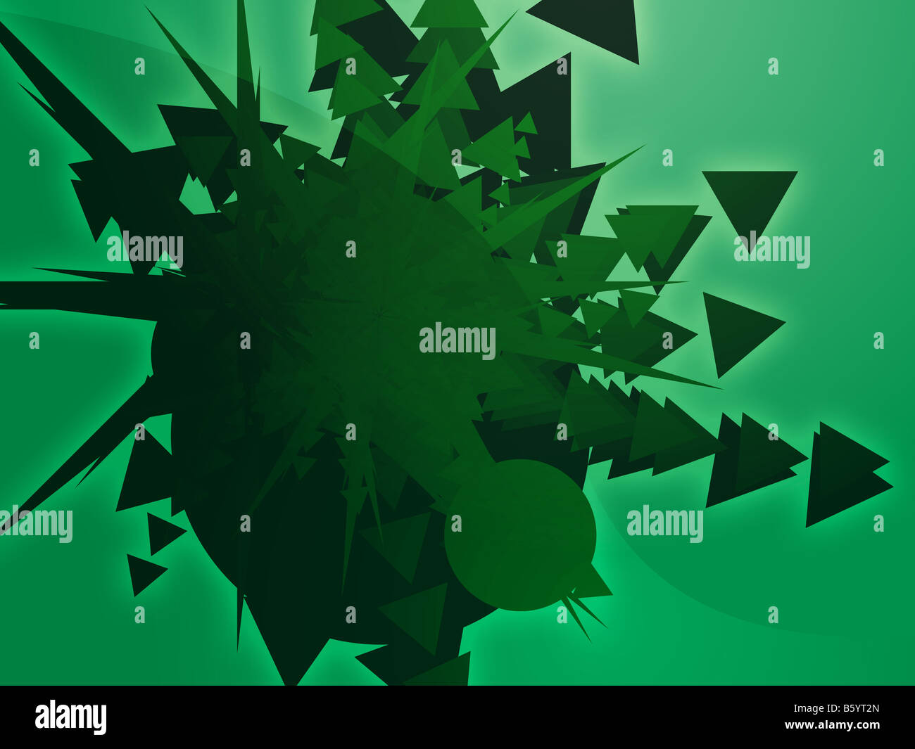 Explosion of geometric shapes abstract rendered illustration Stock ...